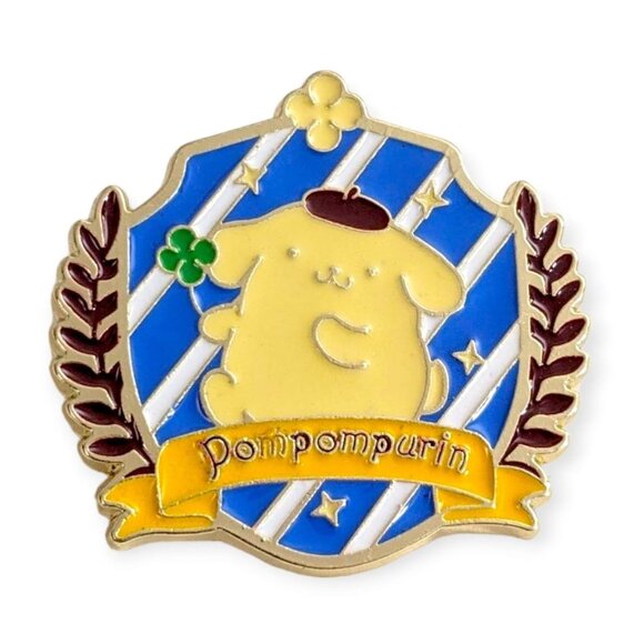 Sanrio | Accessories | Hello Kitty Enamel Pin Pompompurin Crest | Poshmark